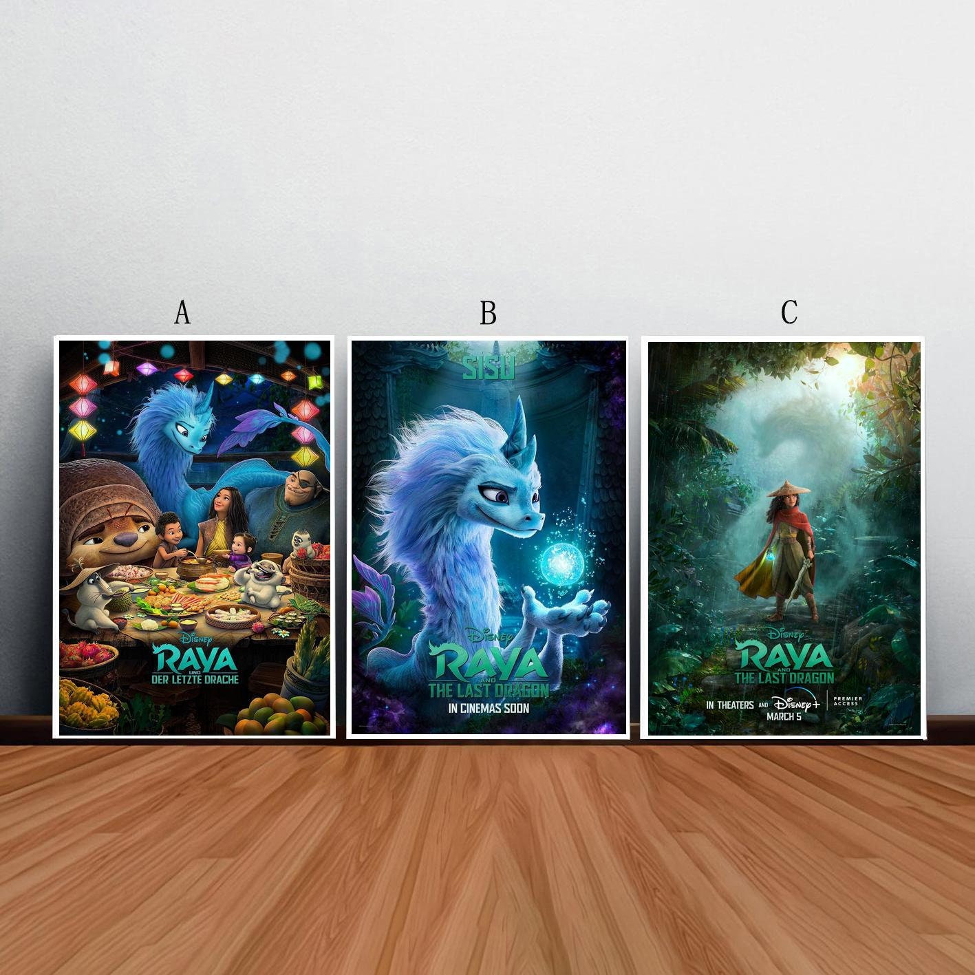 Raya and the Last Dragon Movie Poster Film Canvas Print Wall Art Canvas ...