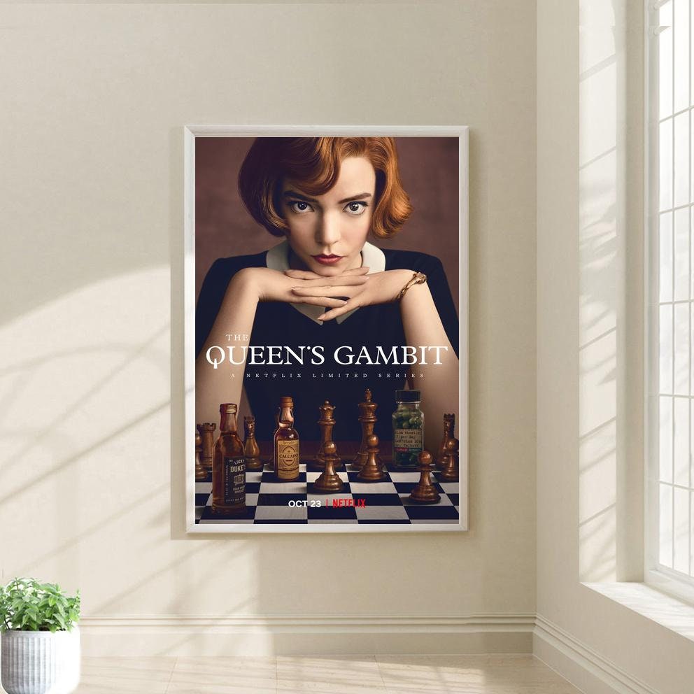 The Queens Gambit Movie Poster Film Canvas Print Wall Art Canvas for ...
