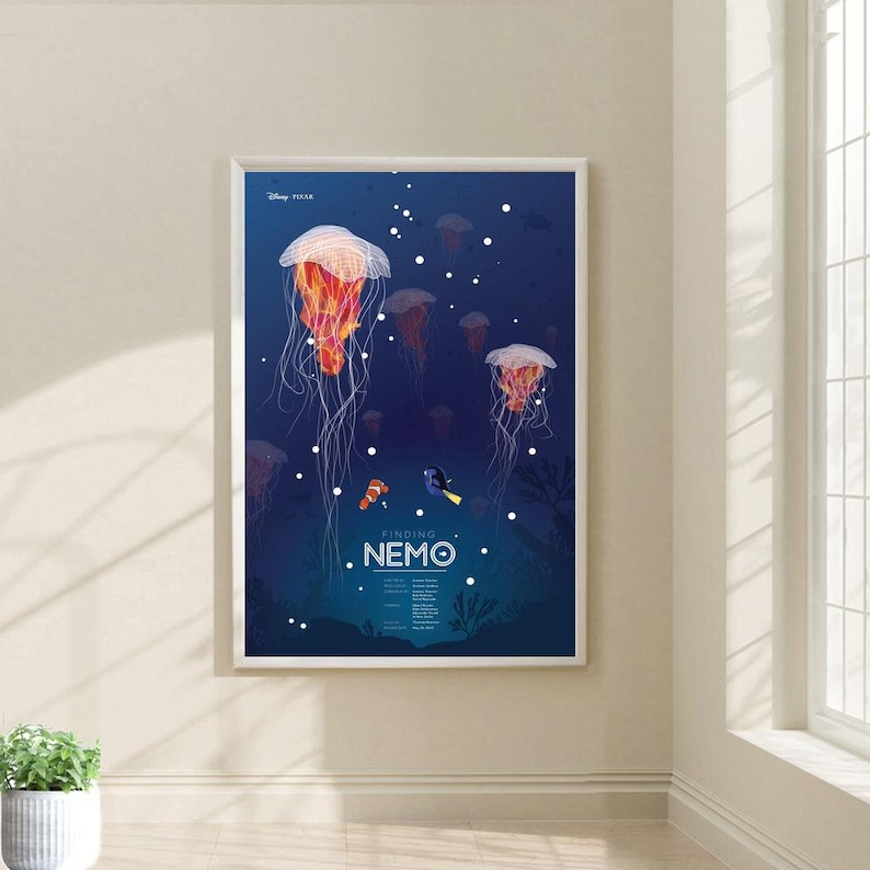 Finding Nemo Movie Poster Film Canvas Print Wall Art Canvas for Living ...