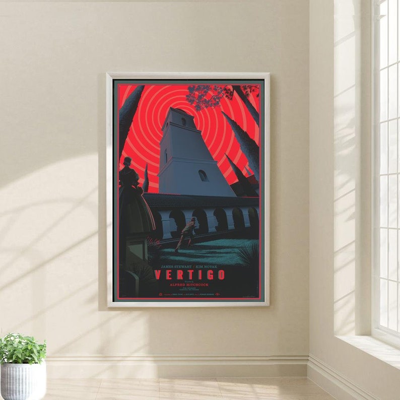 Vertigo Movie Poster Film Canvas Print Wall Art Canvas for Living Room ...