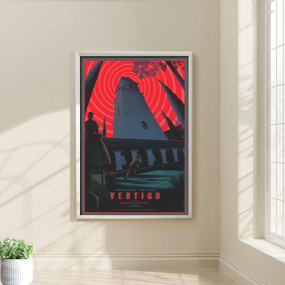 Vertigo Movie Poster Film Canvas Print Wall Art Canvas for Living Room ...