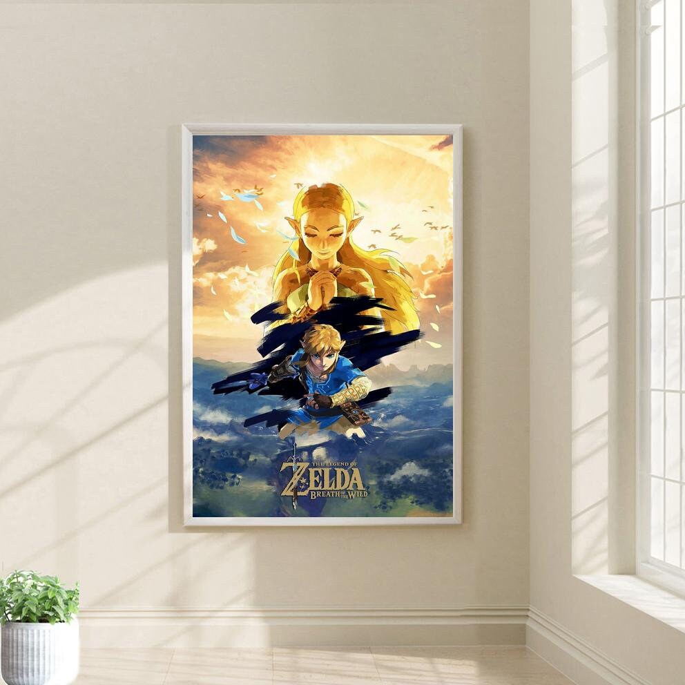 The Legend of Zelda Game Poster Canvas Print Wall Art Canvas for Living ...