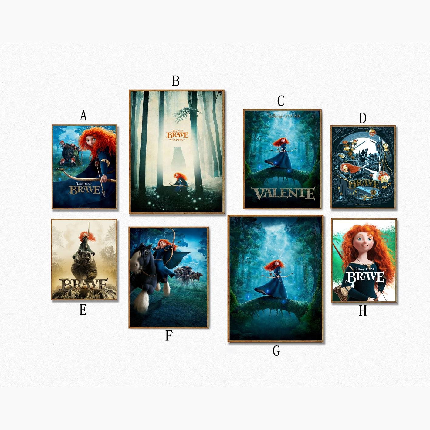 Brave Movie Poster Film Canvas Print Wall Art Canvas for Living Room ...