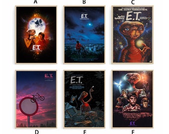 Movie Poster Retro Print E.T.: the Extra-terrestrial in Various Sizes ...