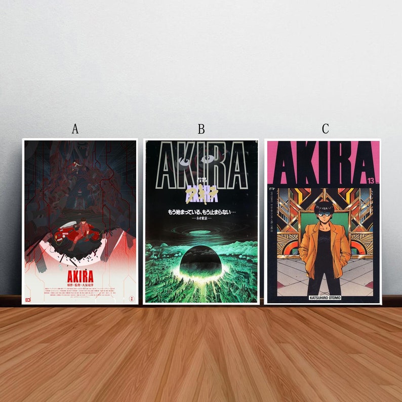 Akira Anime Movie Poster Canvas Print Wall Art Canvas for Living Room ...