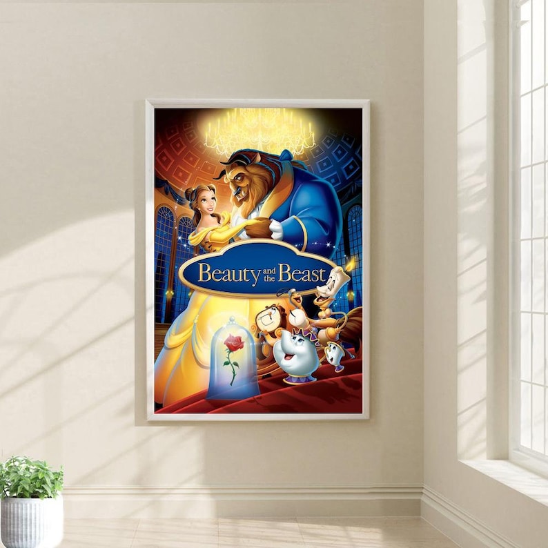 Beauty and the Beast Movie Poster Film Canvas Print Wall Art Canvas for ...