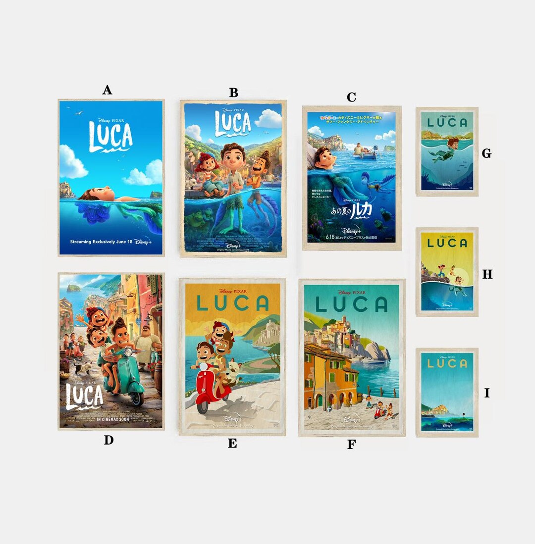 Luca Movie Poster Film Canvas Print Wall Art Canvas for Living Room ...