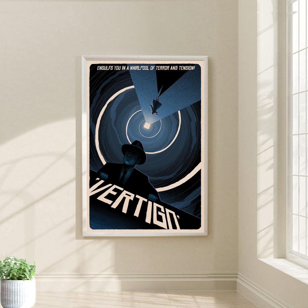 Vertigo Movie Poster Film Canvas Print Wall Art Canvas for Living Room ...