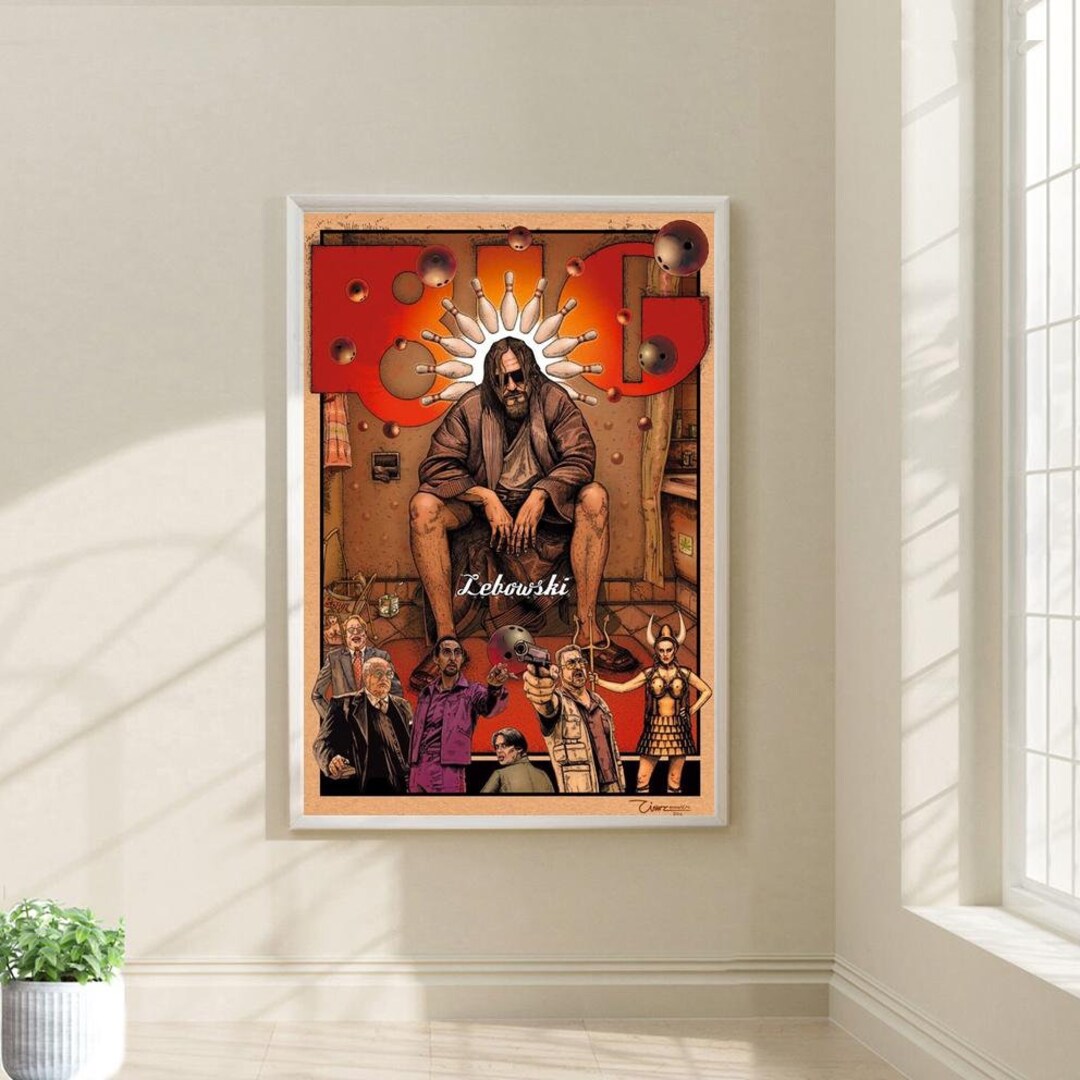 The Big Lebowski 1998 Movie Poster Canvas Print Wall Art Canvas for ...