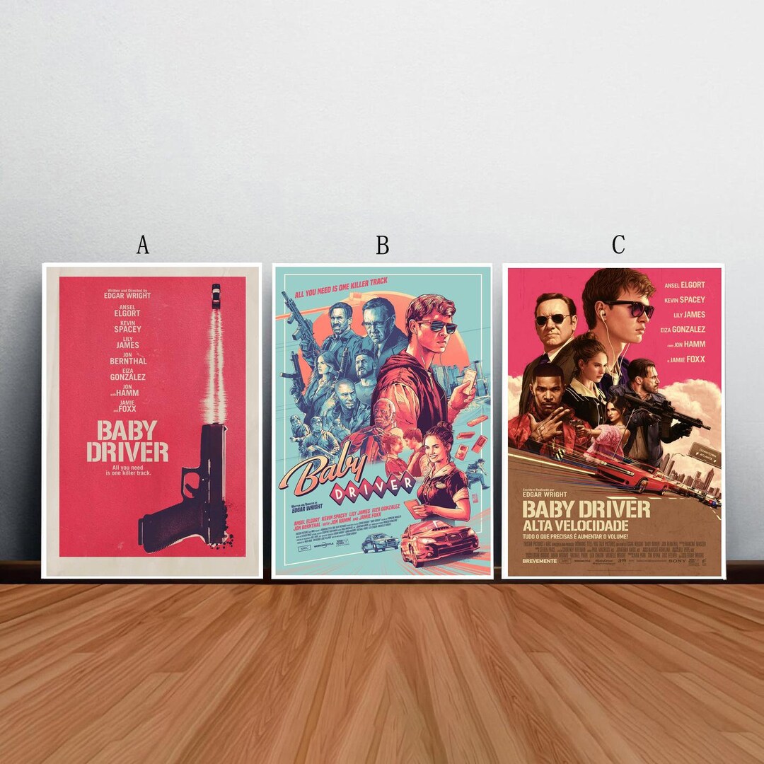 Baby Driver Movie Poster Film Canvas Print Wall Art Canvas for Living ...
