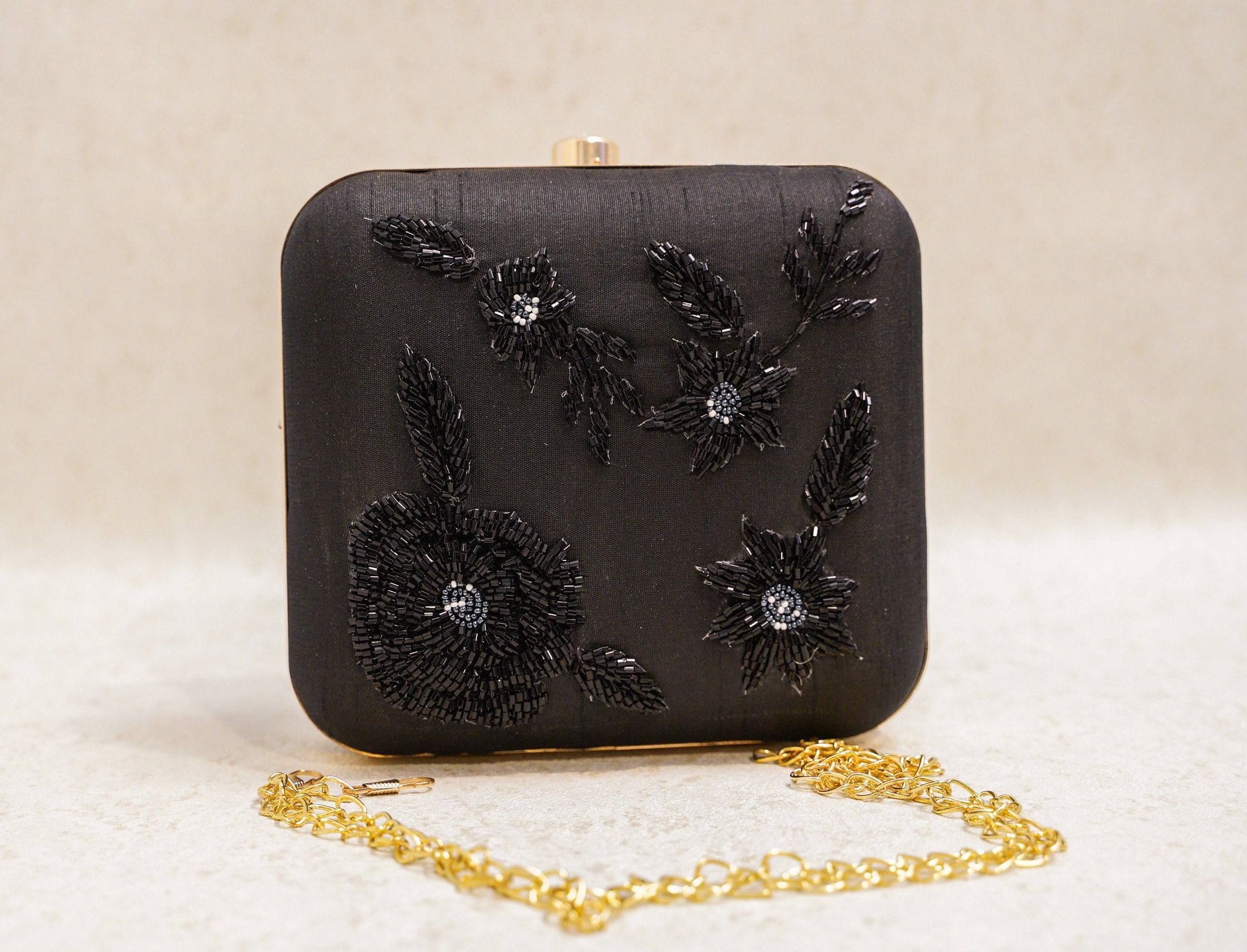 Embellished Black Clutch Prom