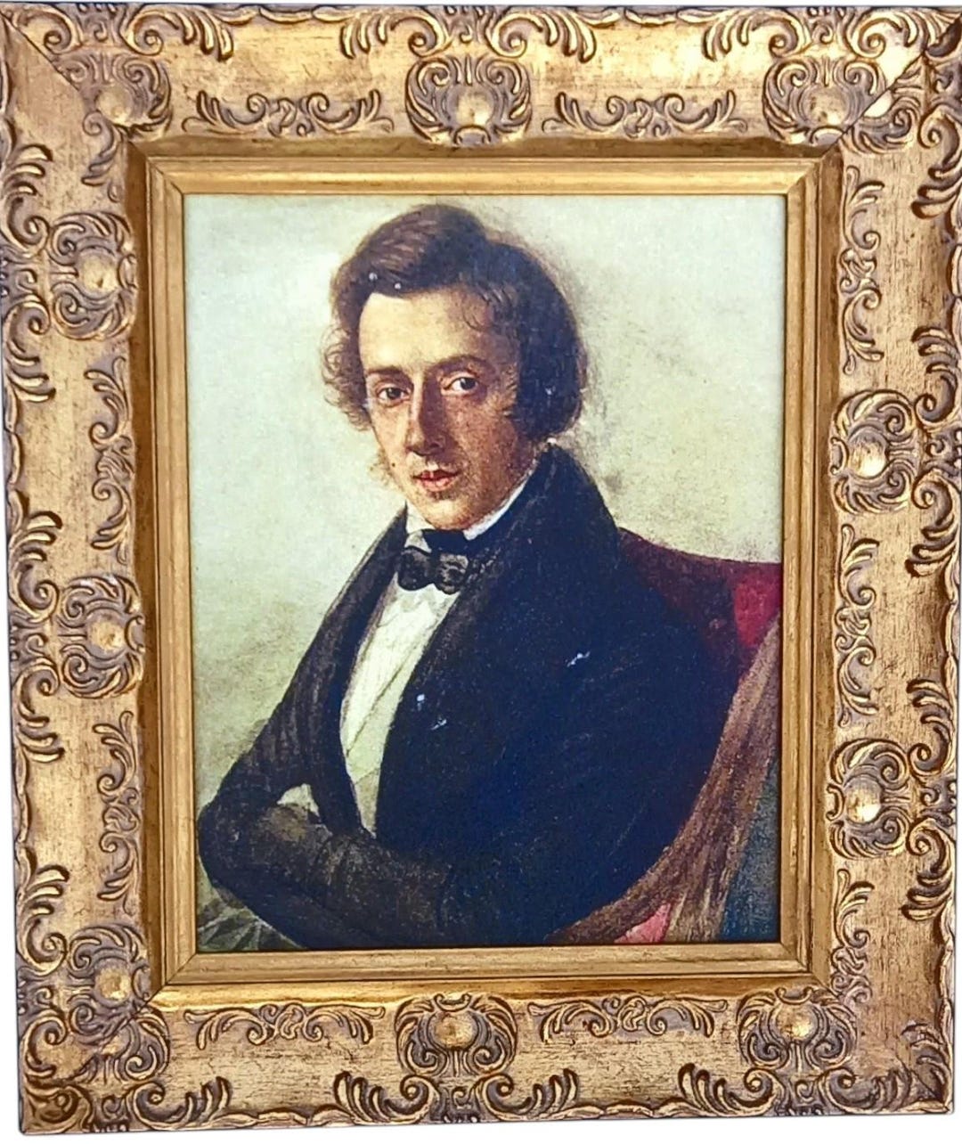 Frédéric François Chopin Framed Picture, Oleograph, Polish Composer of ...