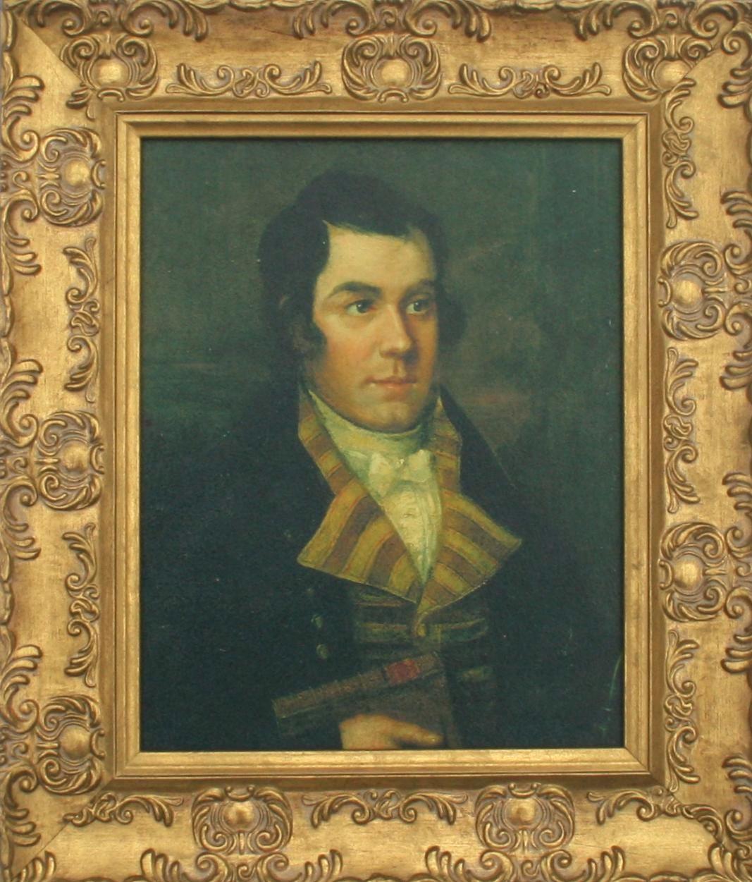 Robert Burns Framed Picture, Oleograph, Also Known Familiarly as Rabbie ...