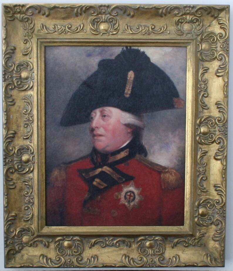 King George III of Great Britain Framed Picture Oleograph - Etsy