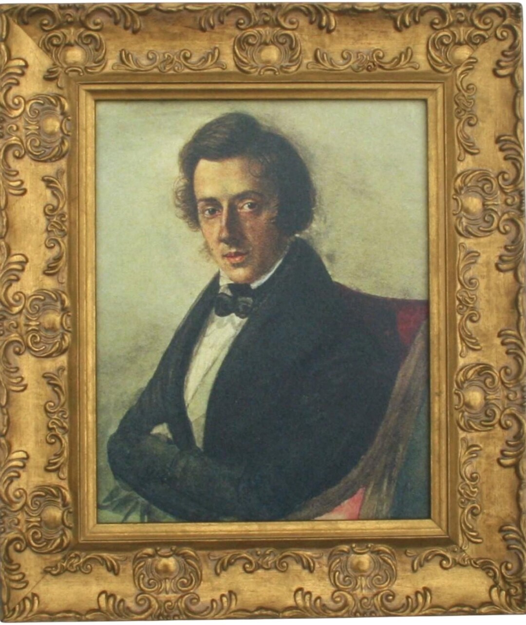 Frédéric François Chopin Framed Picture, Oleograph, Polish Composer of ...