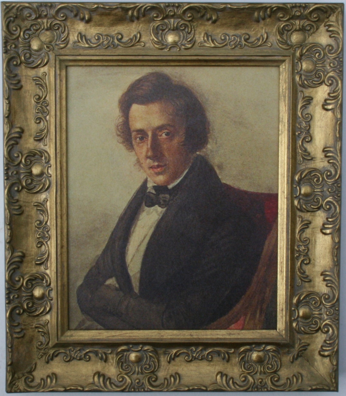 Frédéric François Chopin Framed Picture, Oleograph, Polish Composer of ...