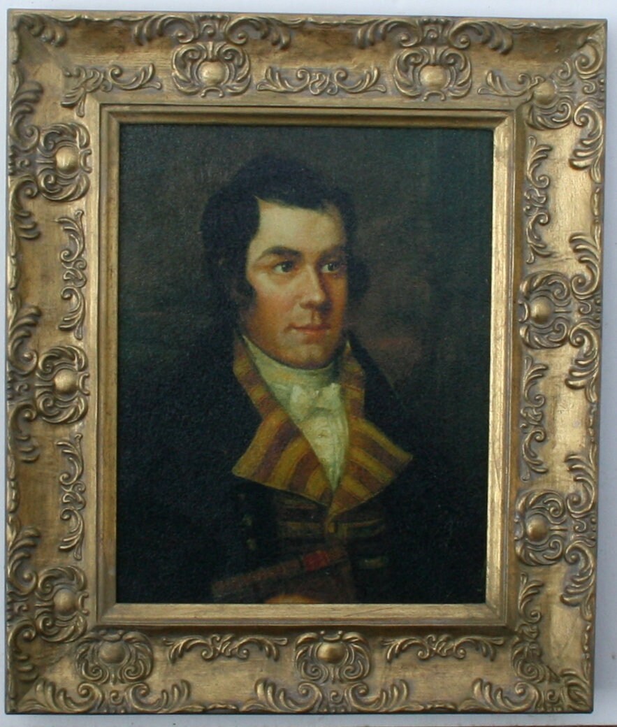 Robert Burns Framed Picture, Oleograph, Also Known Familiarly as Rabbie ...