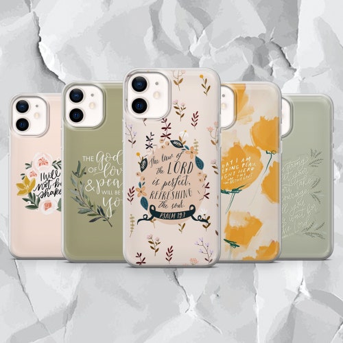 Bible Verses Phone Case Christianity Quote Iphone Cover For Etsy