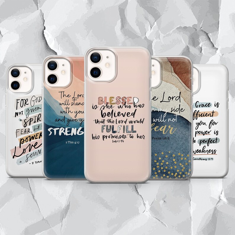 Bible Verses Christianity Bible Quotes Phone Case Cover For Etsy