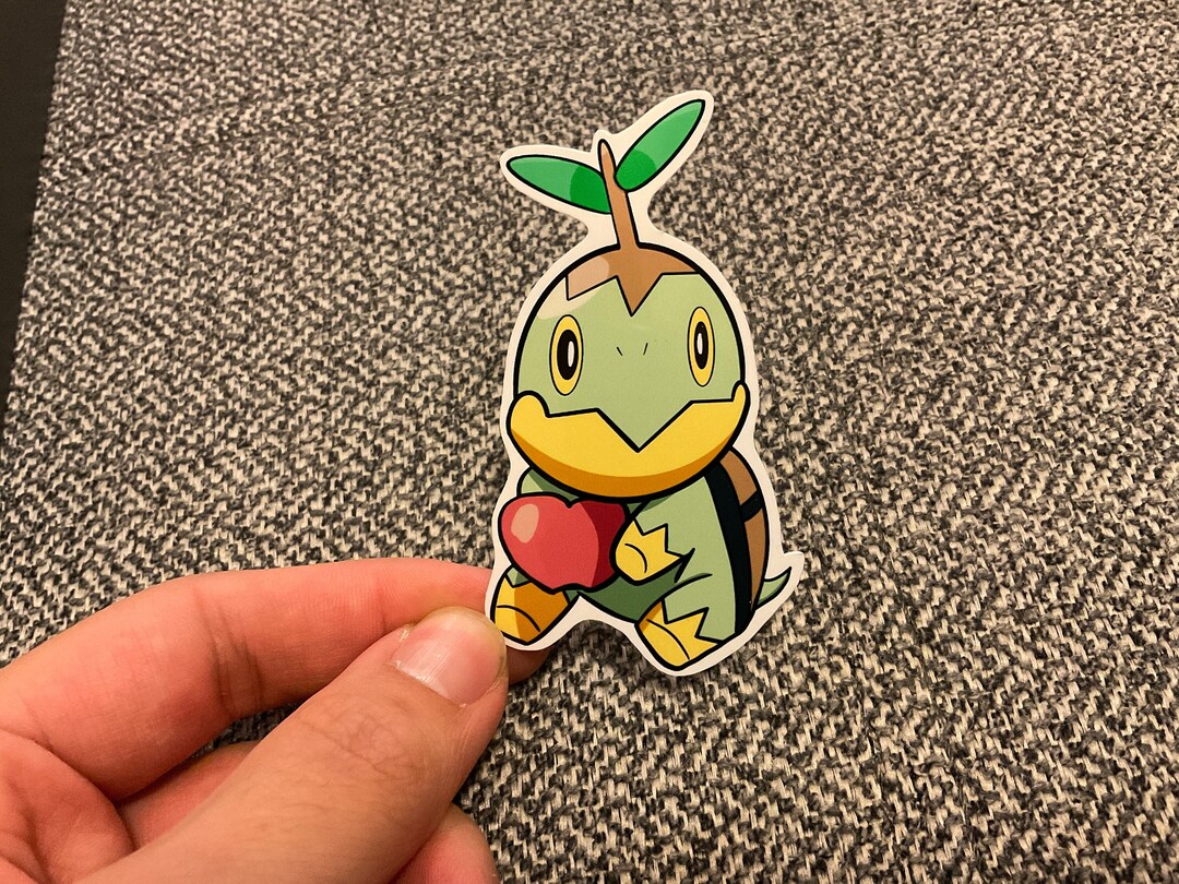Turtwig Apple Sticker Pokemon - Etsy