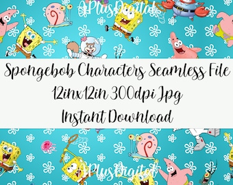 Spongebob Seamless Pattern | Etsy