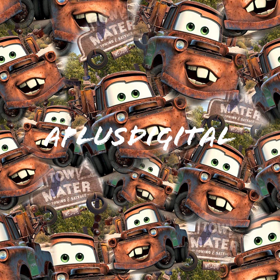 Tow Mater Digital Seamless Pattern Jpg File - Etsy