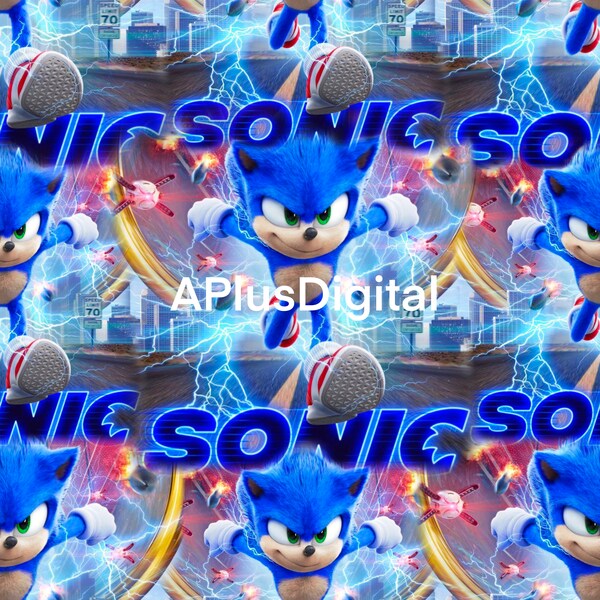 Sonic Hedgehog Seamless File - Etsy