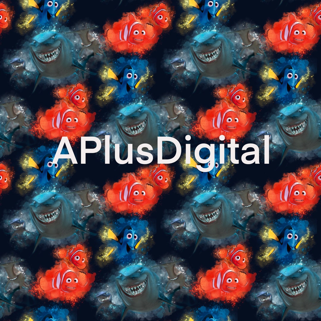 Finding Nemo Digital Seamless Pattern Jpg File - Etsy