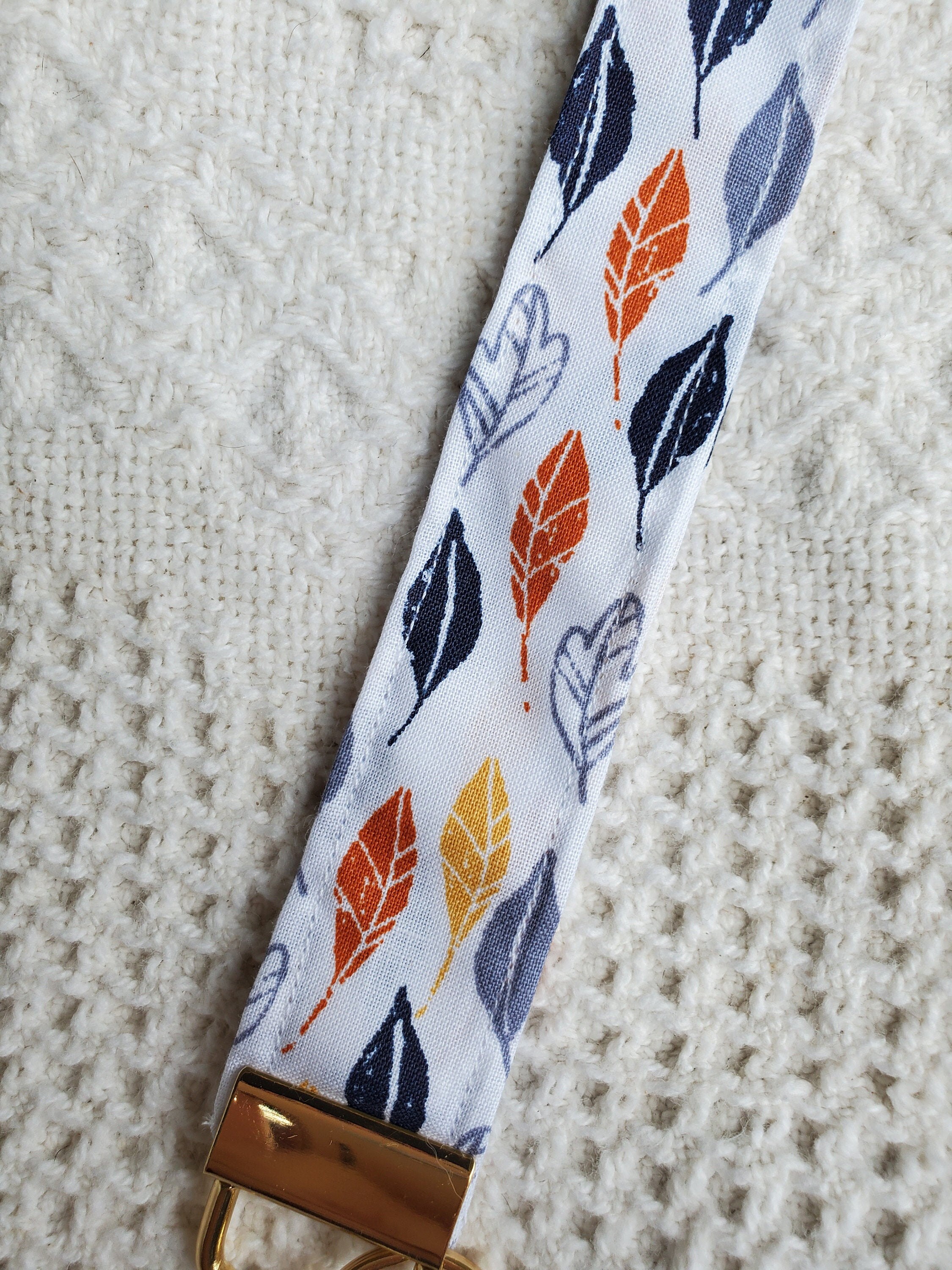 Fall Leaves Print Key Fob/keychain Autumn Leaves - Etsy