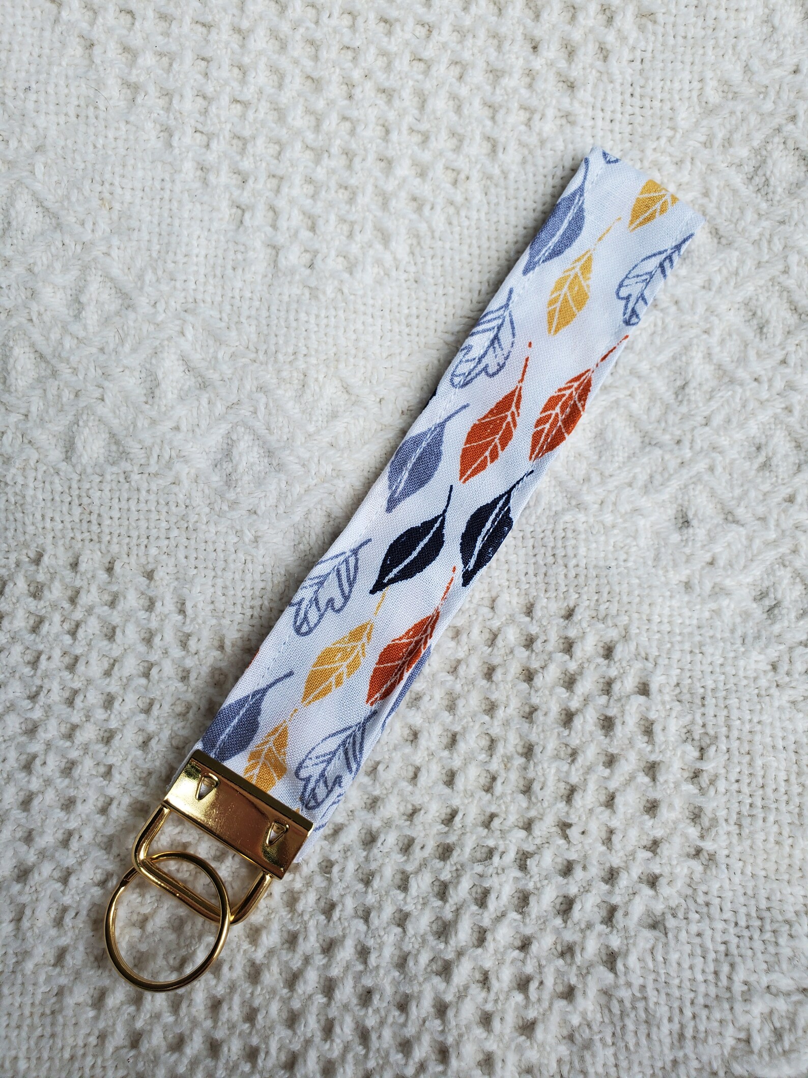 Fall Leaves Print Key Fob/keychain Autumn Leaves - Etsy