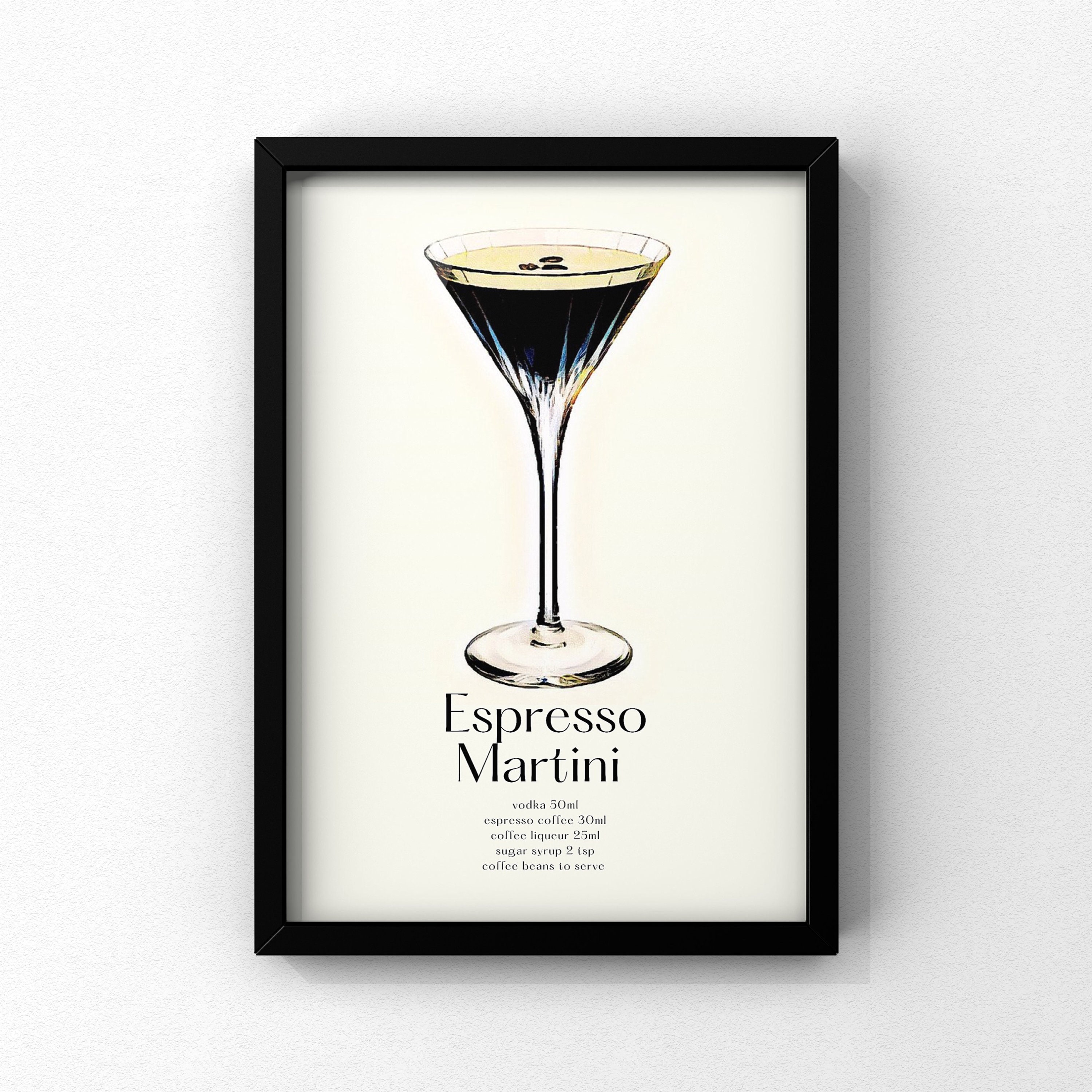 Espresso Martini Poster Instant Download | Cocktail Print | Espresso ...