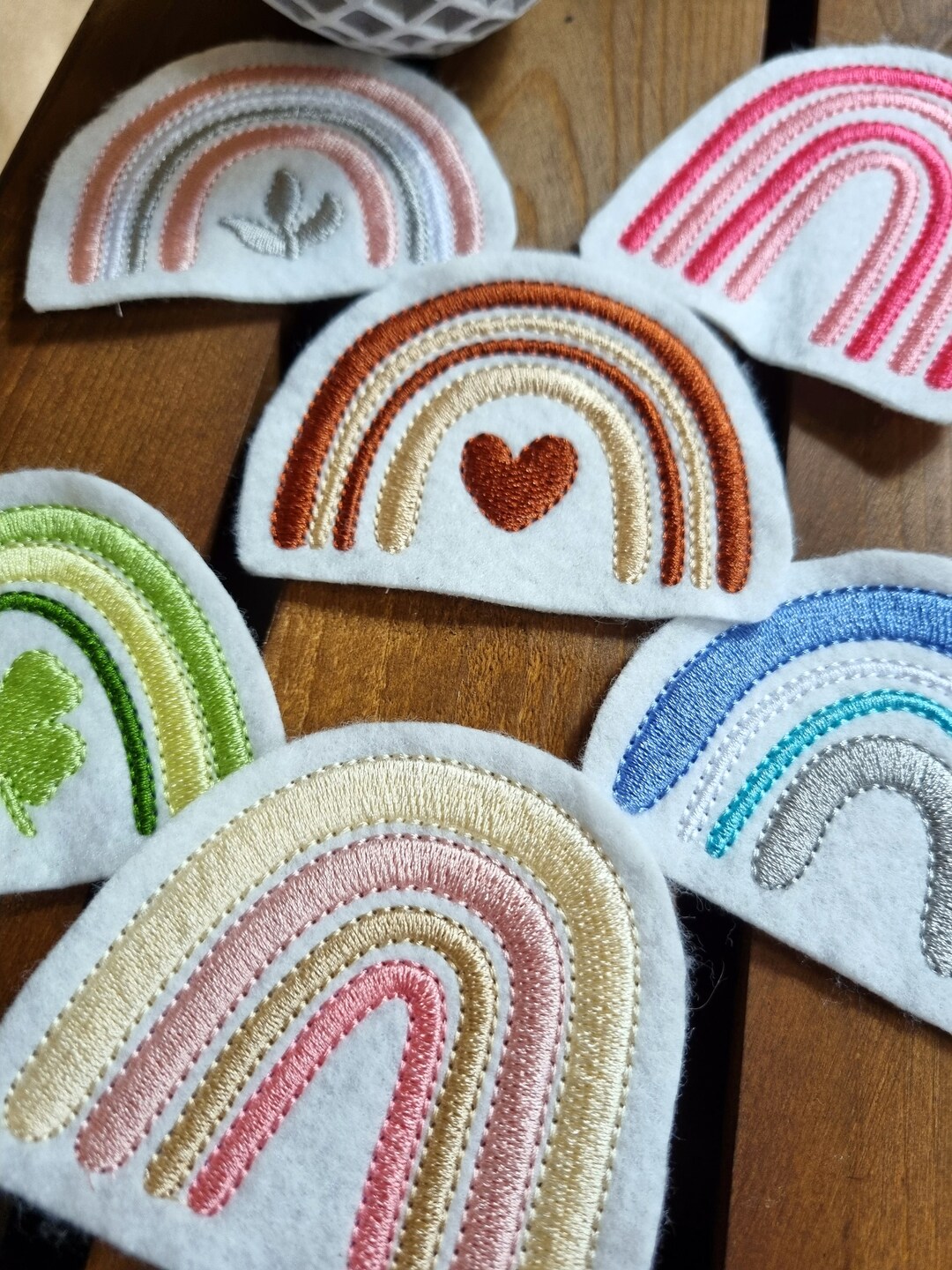 Application/patch/iron Transfer Rainbow, Rainbow Pink. Green, Brown ...
