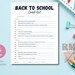 Printable Back-to-school Checklist, Editable Routine Chart, Teacher ...