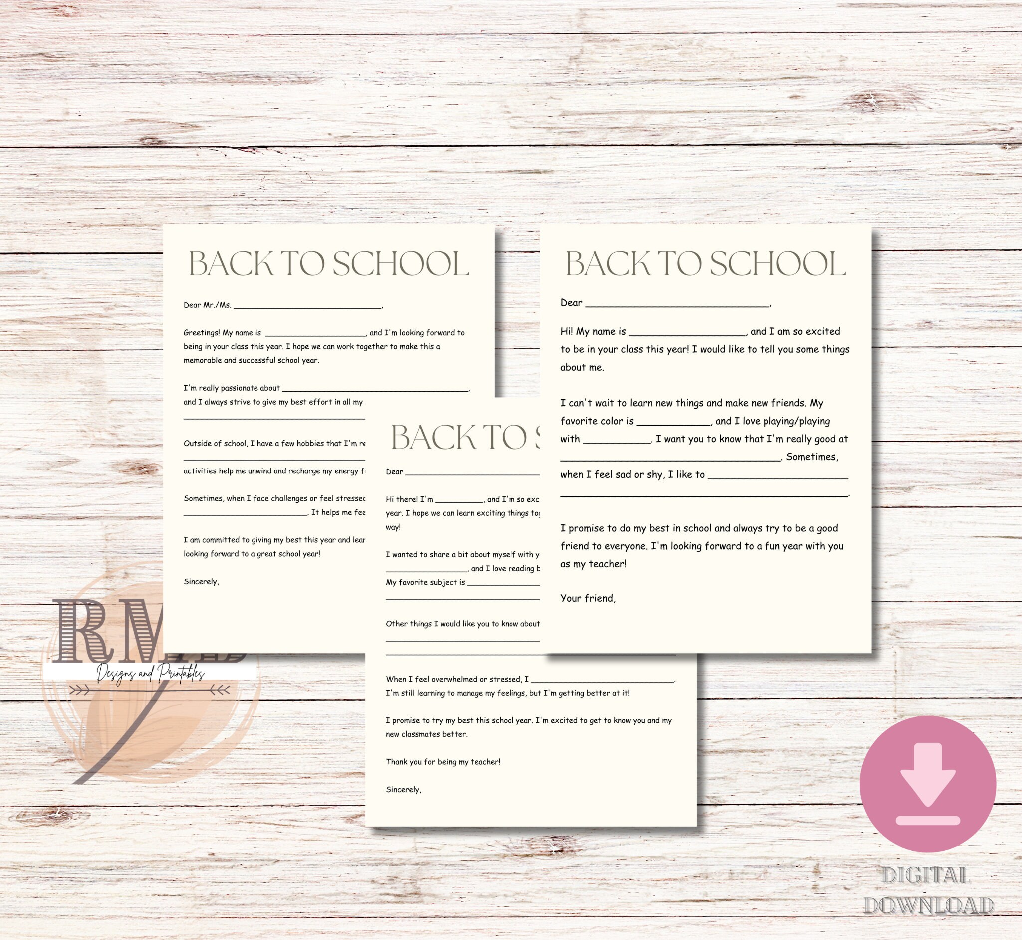 Printable Back-to-school Checklist, Editable Routine Chart, Teacher ...