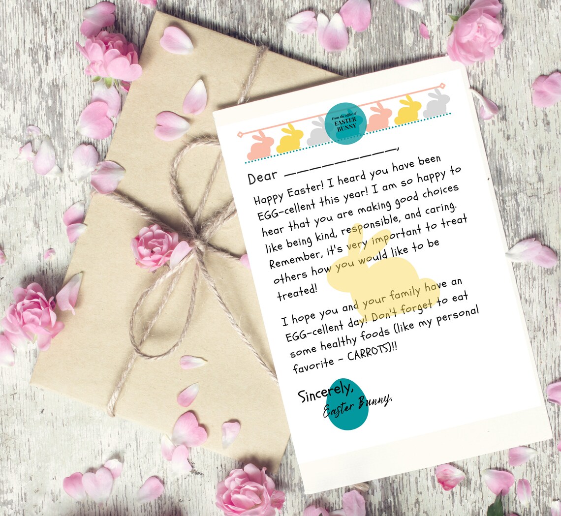 Printable Letter From Easter Bunny, Editable, Easter Themed Letter ...