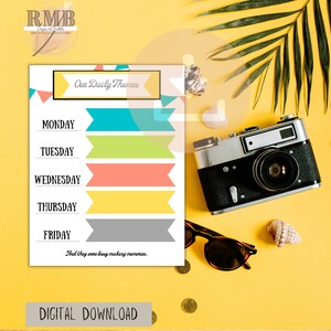 Printable Daily Theme Template: Themed Activities for Summer Routines ...