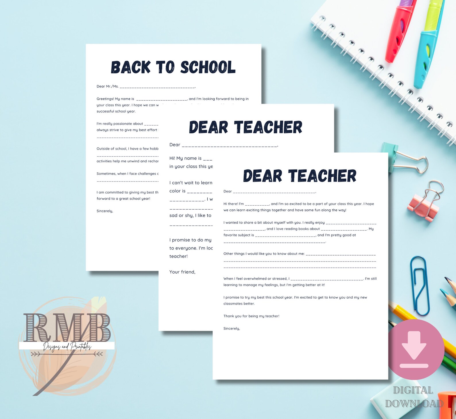 Printable Back-to-school Checklist, Editable Routine Chart, Teacher ...
