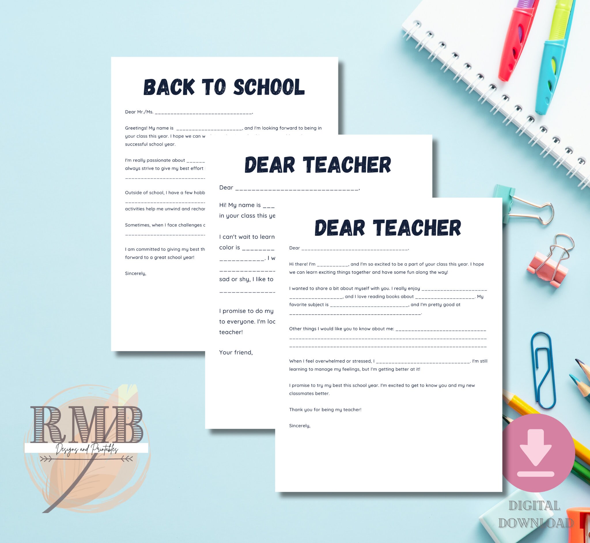 Printable Back-to-school Checklist, Editable Routine Chart, Teacher ...