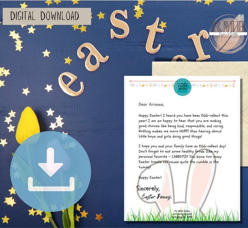 Printable Letter From Easter Bunny, Editable, Easter Themed Letter, Non ...