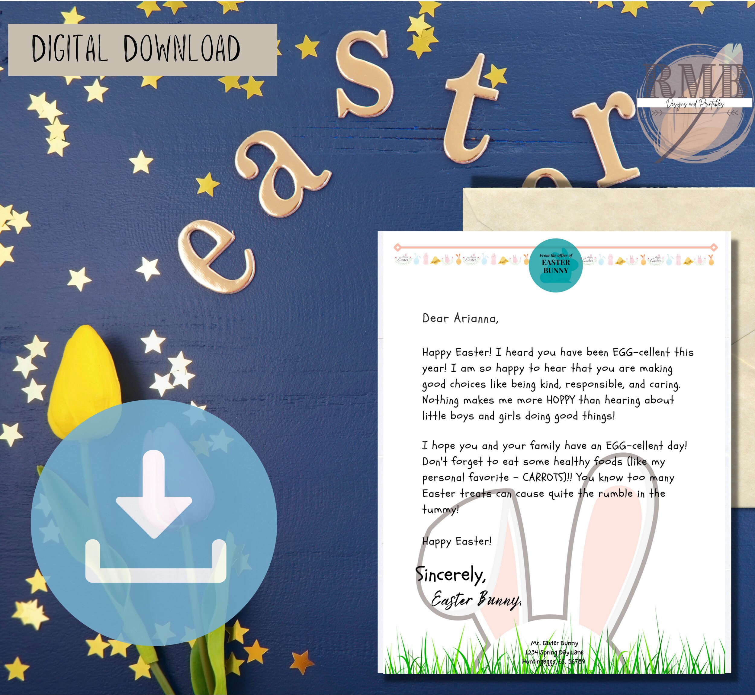 Printable Letter From Easter Bunny, Editable, Easter Themed Letter, Non ...