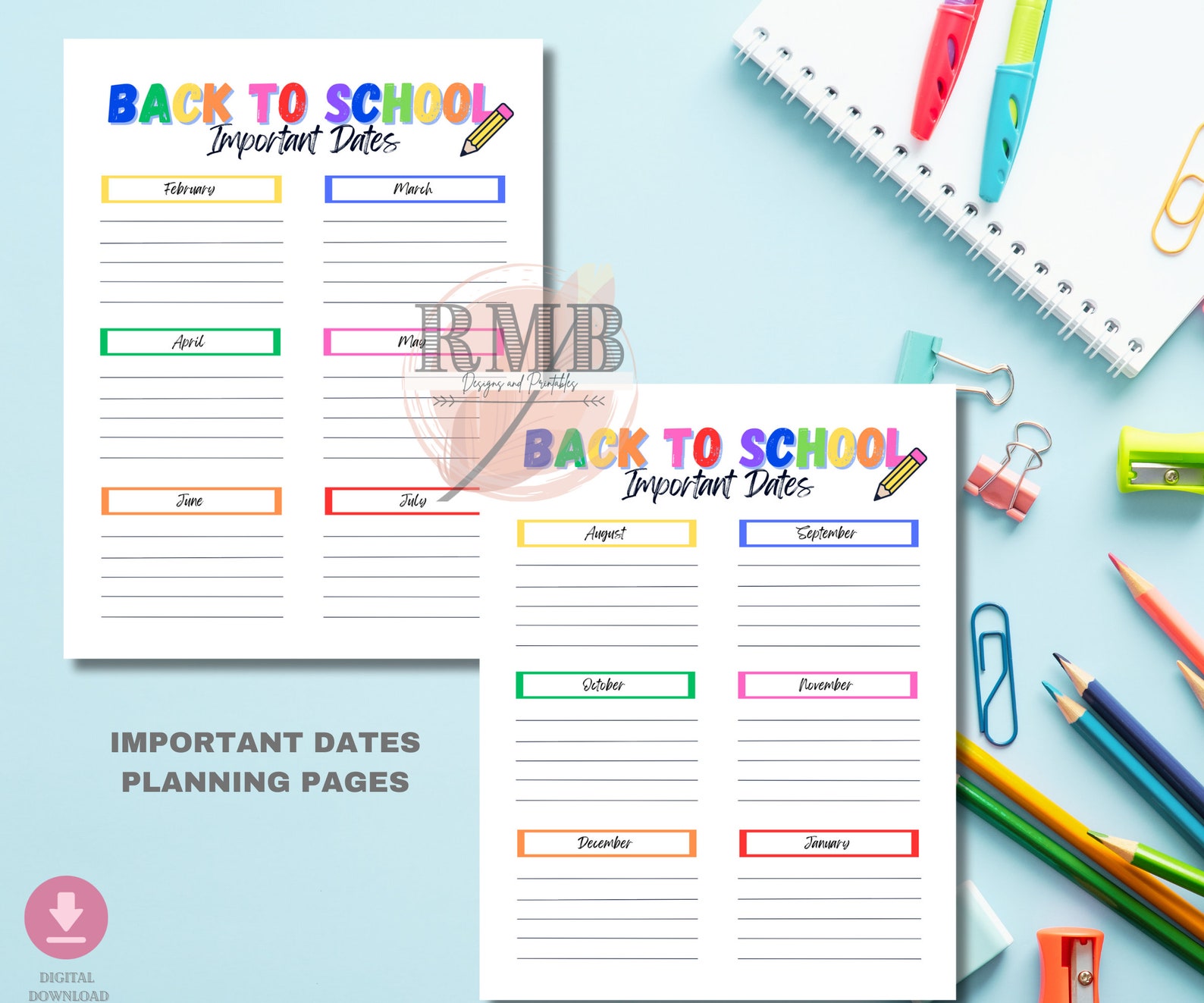 Printable Back-to-school Checklist, Editable Routine Chart, Teacher ...