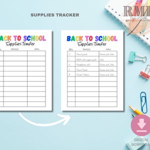 Printable Back-to-school Checklist, Editable Routine Chart, Teacher ...