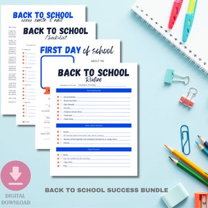 Printable Back-to-school Checklist, Editable Routine Chart, Teacher ...
