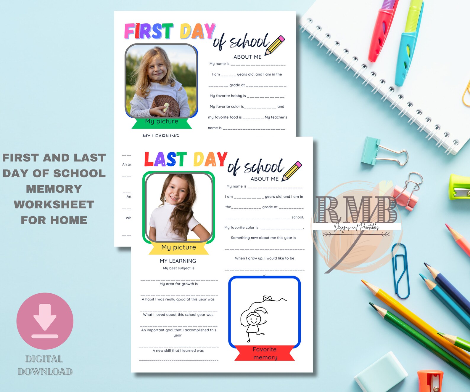 Printable Back-to-school Checklist, Editable Routine Chart, Teacher ...