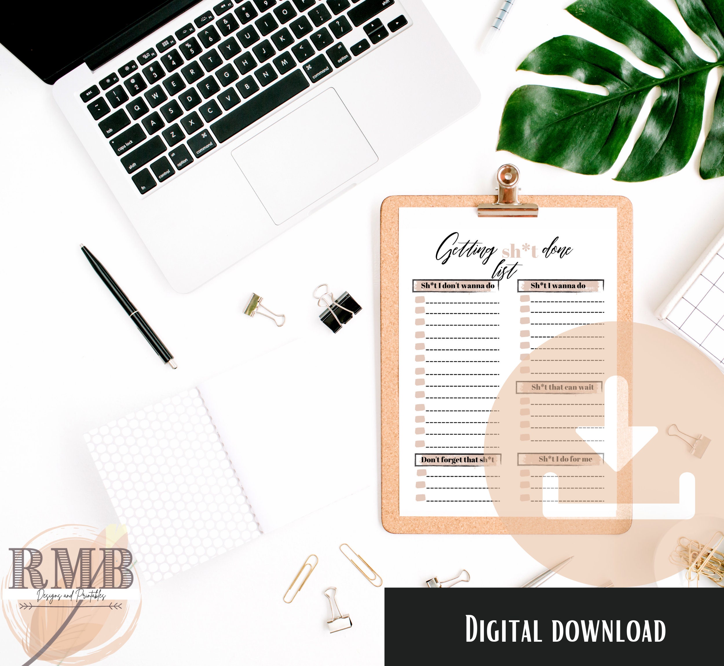 Motivational Printable To-do List: Pink, Office or Work Inspiration ...