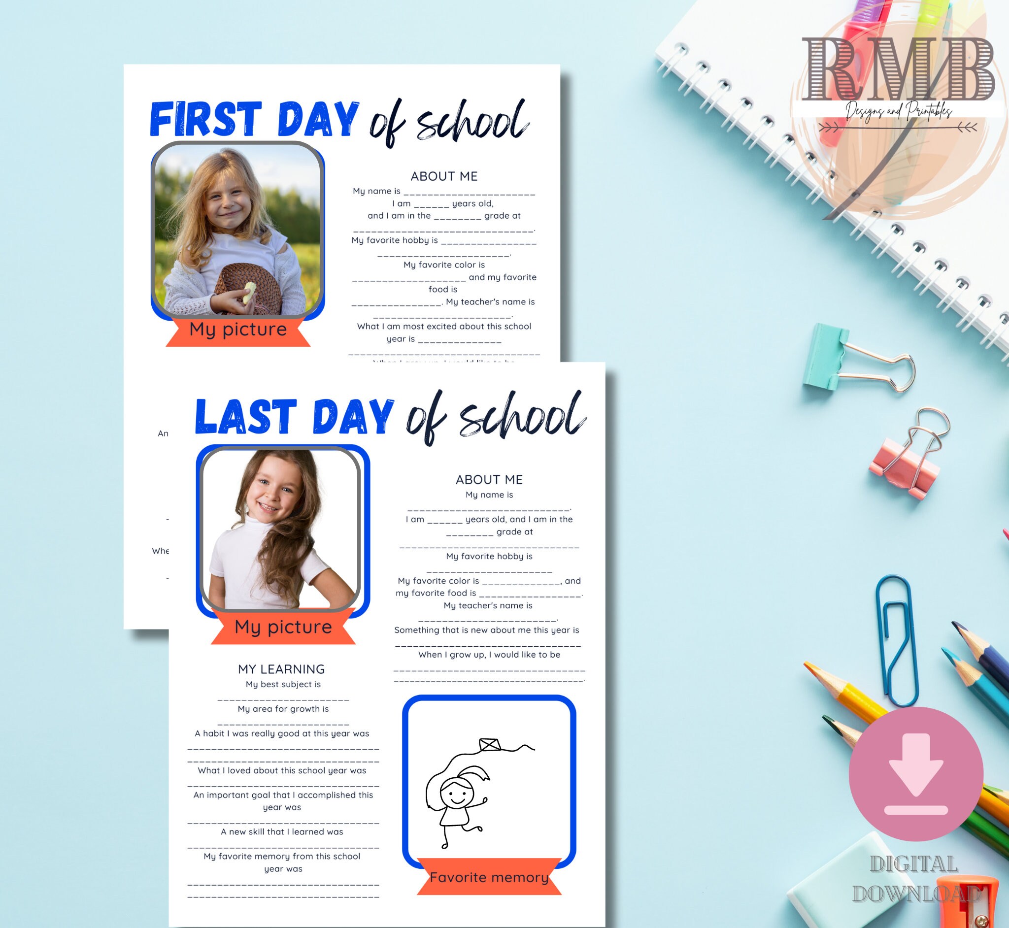 Printable Back-to-school Checklist, Editable Routine Chart, Teacher ...
