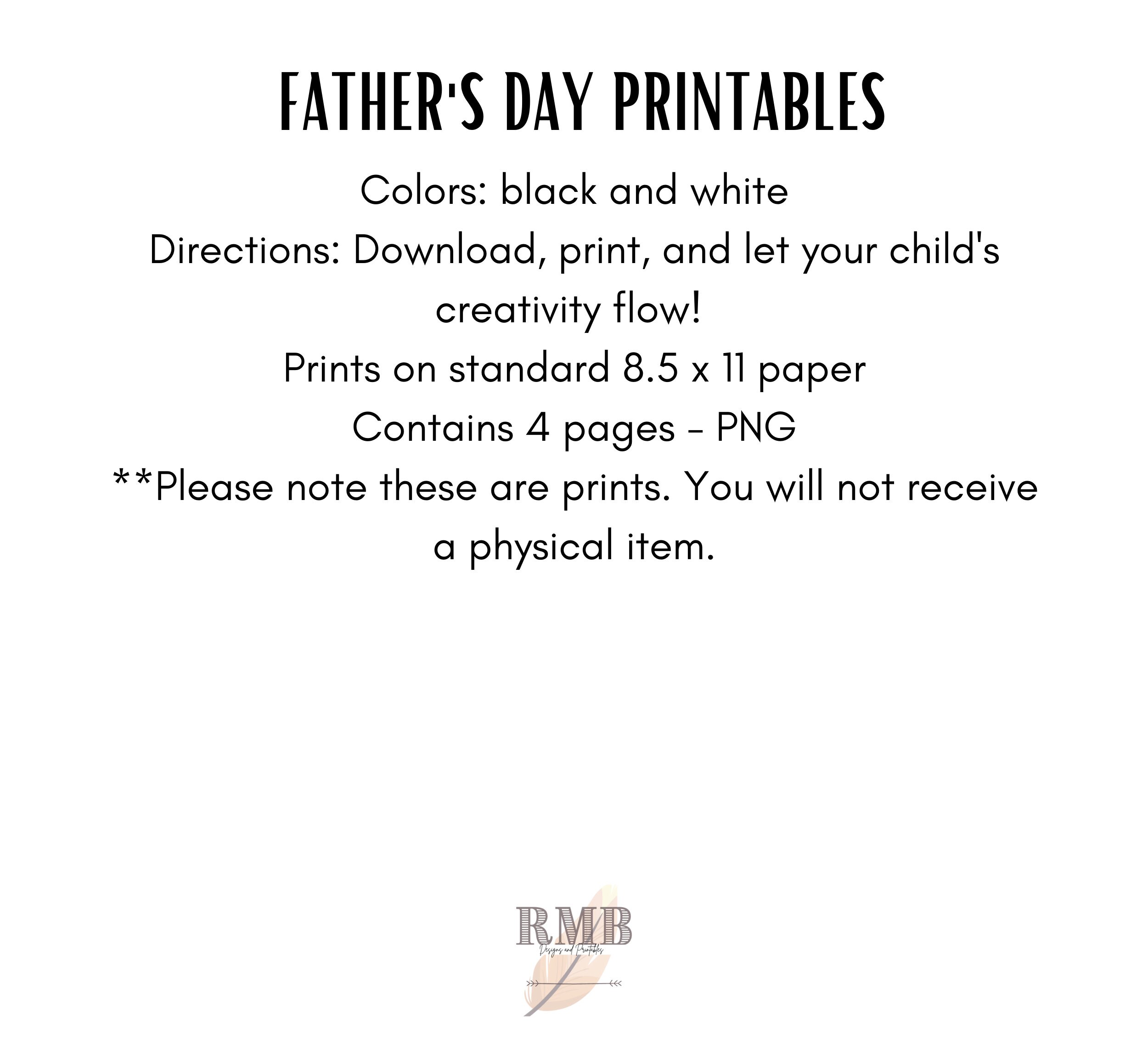 Father's Day Printable Worksheet Graphic Novel: for Dad, Gifts for ...