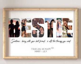 Best Friend Photo Collage Personalized Bff Photo Collage - Etsy