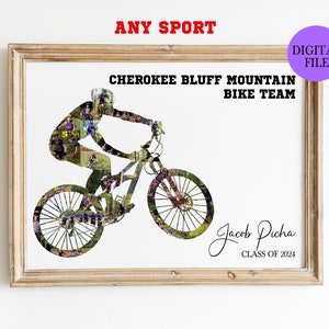 Custom Mountain Bike Photo Collage: Coach/team Gift (printable) - Etsy