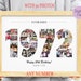 PRINTABLE Custom Year Gift Collage, Birthday Photo Collage, Photo ...